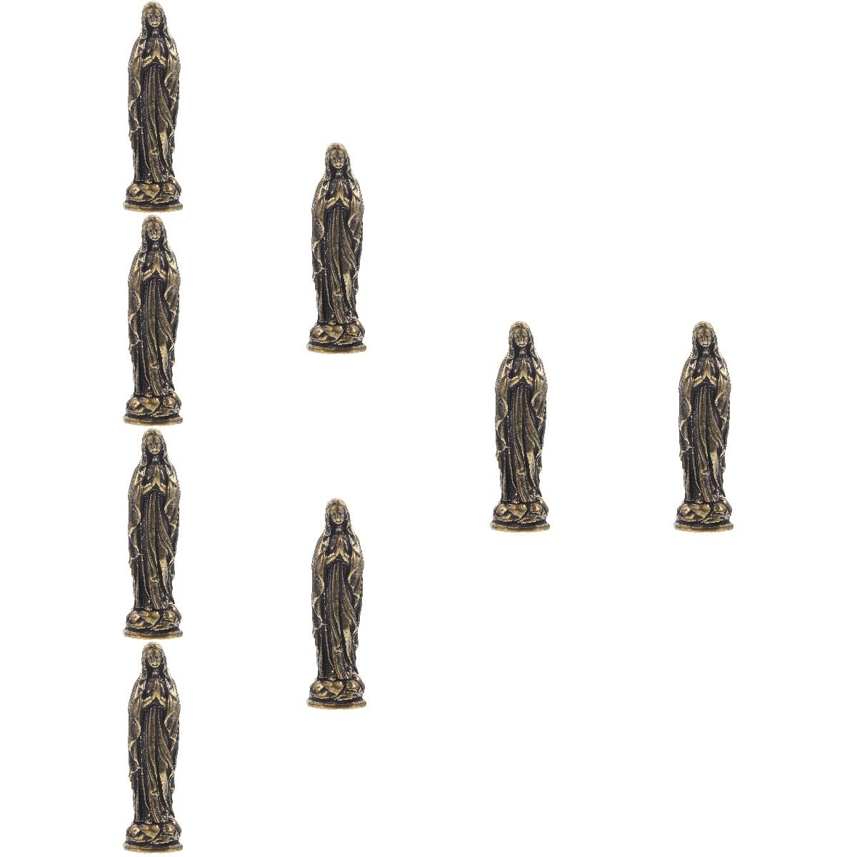 Raindrops 8pcs Miniature Virgin Mary Figurine Brass Catholic Craft ...