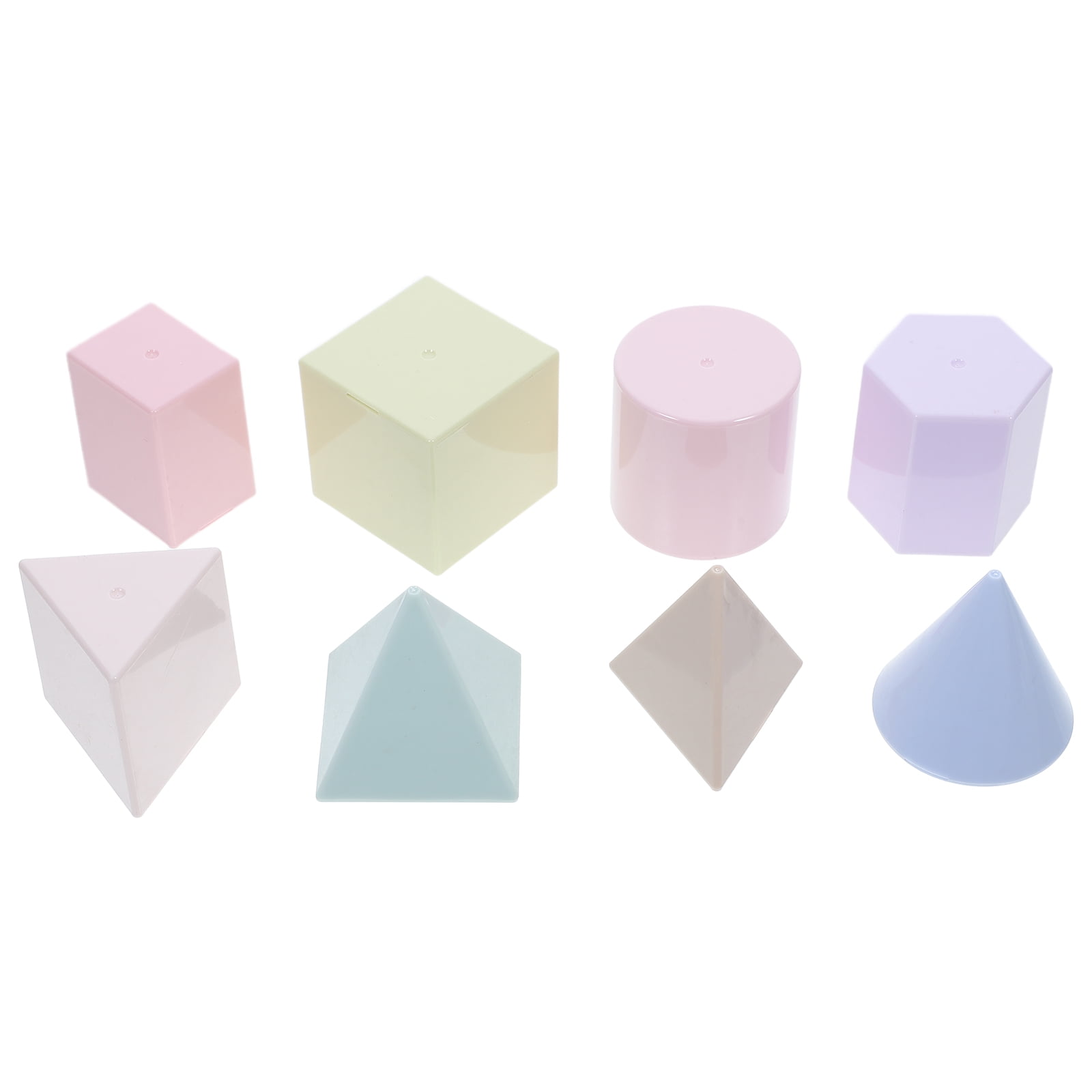 Raindrops 8pcs Translucent Light Table Toys Geometric Solids ...