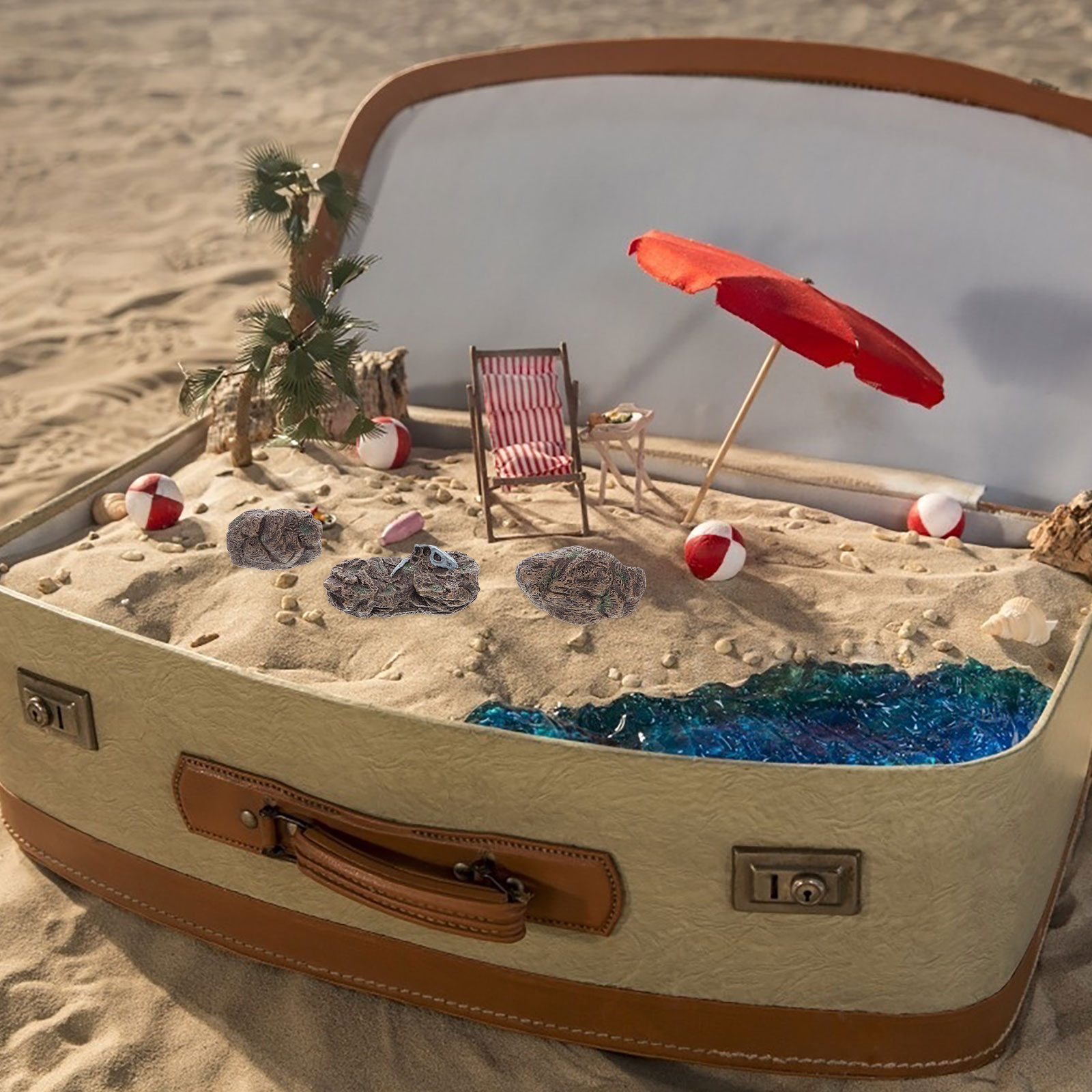 Raindrops 8pcs Woodland Artificial Tree Stump Decoration Miniature ...