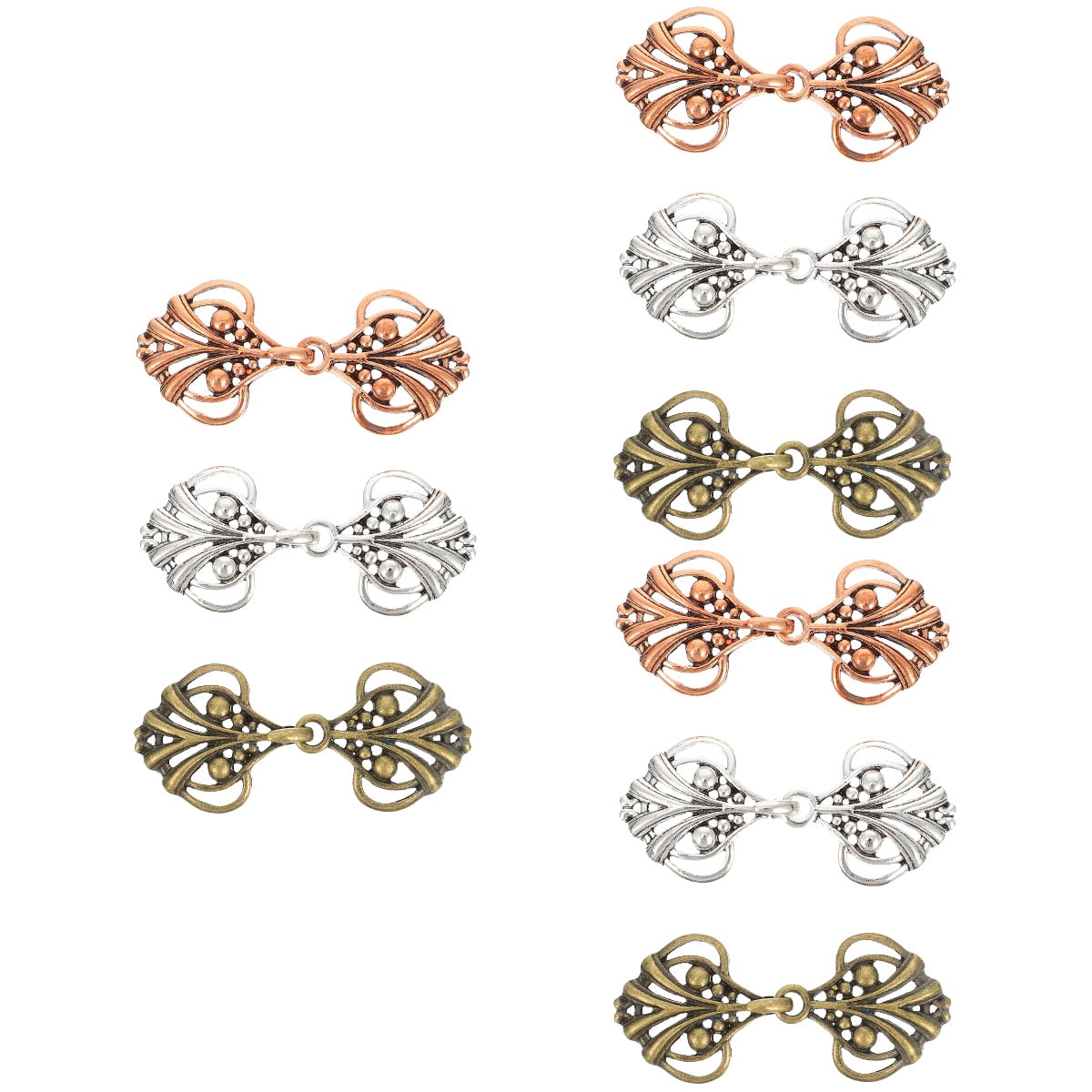 Raindrops 9 Pairs Cloak Cape Fastener Cheongsam Buckle Vintage Pattern ...