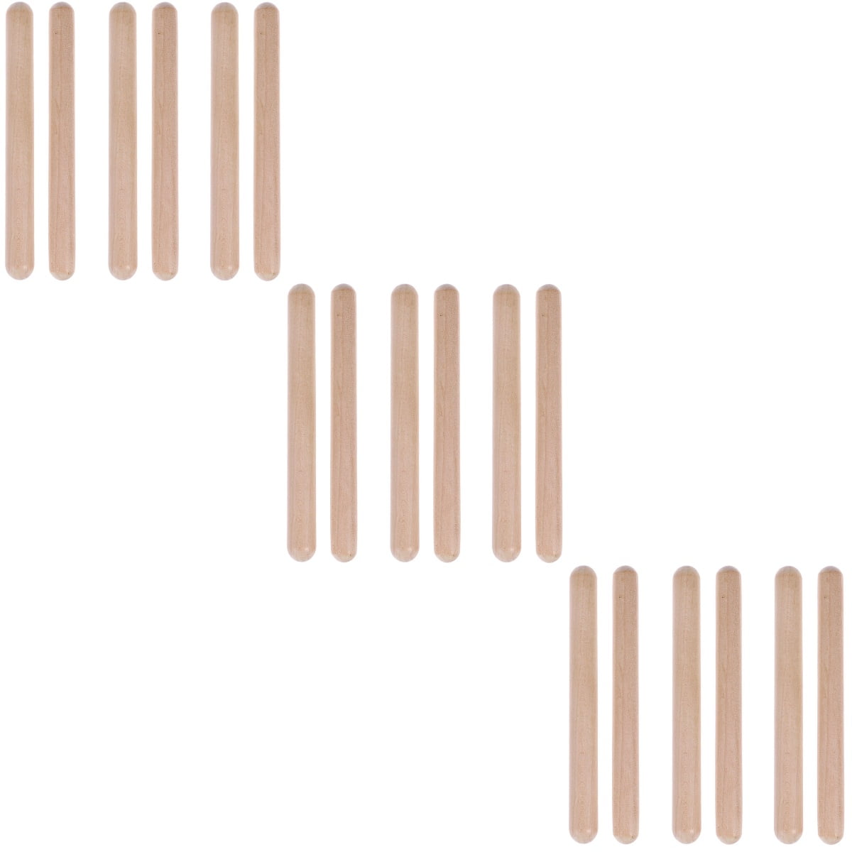 Raindrops 9 Pairs Solid Hardwood Claves Percussion Instrument Rhythm ...