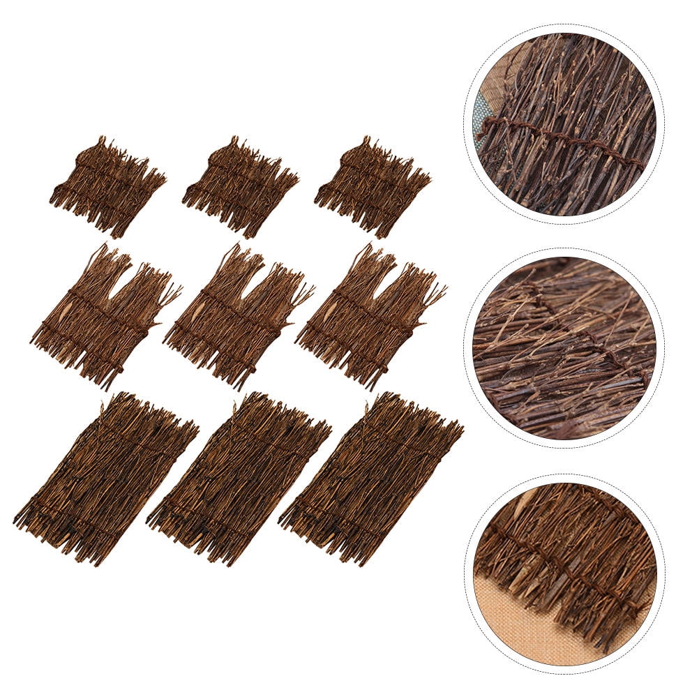 Raindrops 9 Pcs Bamboo Fence Mat Outdoor Wedding Patio Fences Decor ...