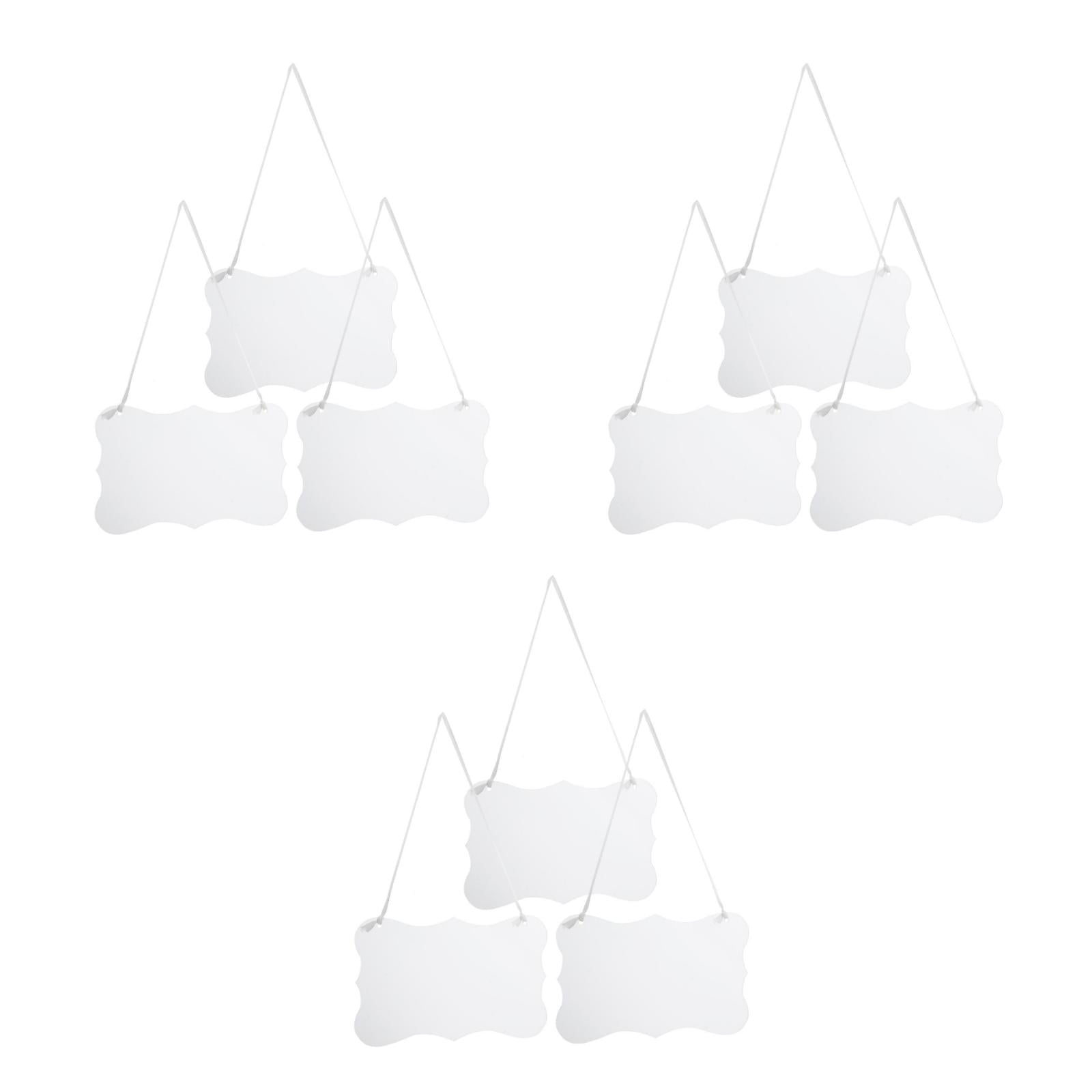 Raindrops 9 Pcs Clear Acrylic Hanging Sign Transparent Blank Sign Meal ...