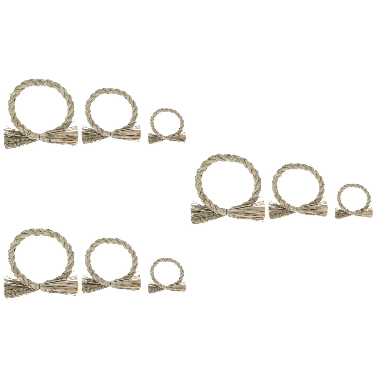 Raindrops 9 Pcs Japanese Style Straw Ring DIY Door Garland Straw Xmas ...