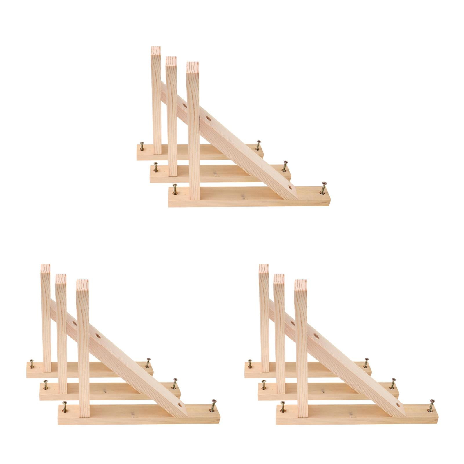 Raindrops 9 Pcs Shelf Brackets Wooden Floating Shelves Brackets ...