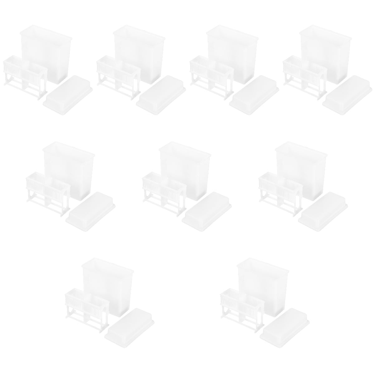 Raindrops 9 Sets Laboratory Microscope Slides Staining Rack Plastic ...