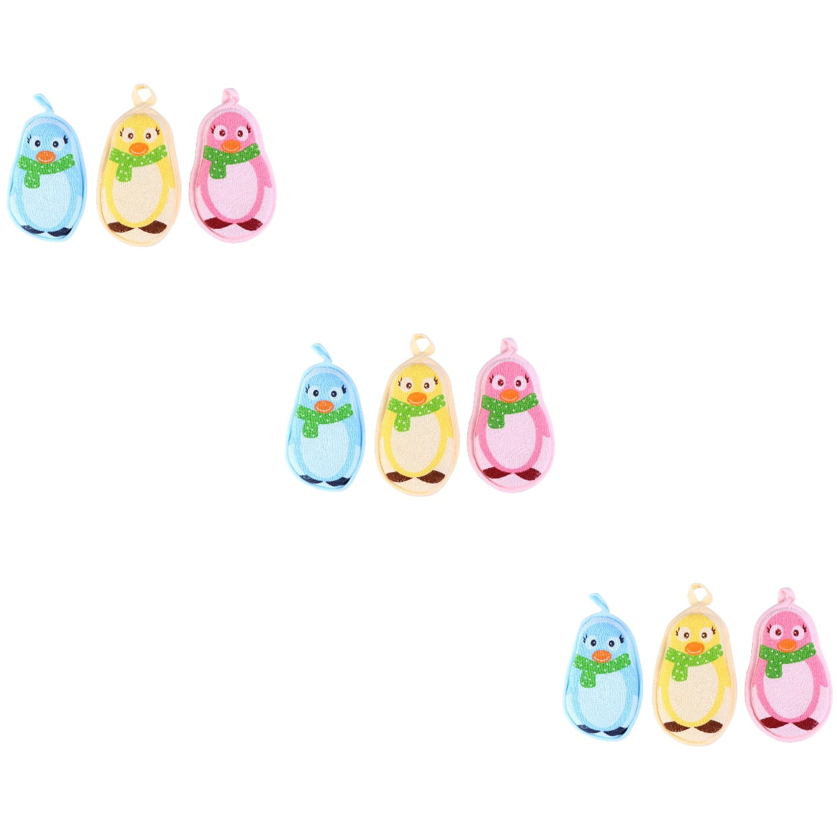 Raindrops 9 pcs Baby Bath Sponges Kids Bathing Balls Shower Rub ...