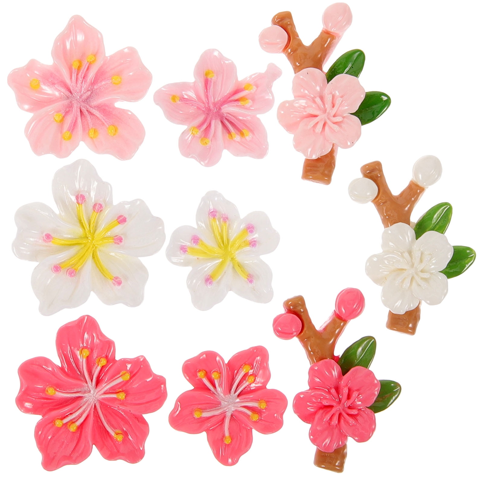 Raindrops 9Pcs Flower Refrigerator Magnets Pink Plastic Magnet Fridge ...