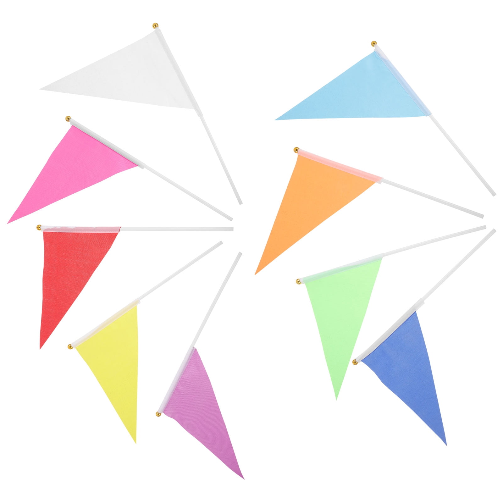 Raindrops 9Pcs Polyester Small Handheld Flags Assorted Colors Portable ...