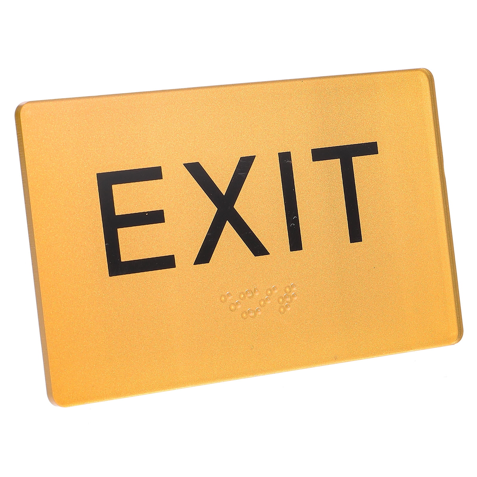 Raindrops Acrylic Braille Exit Sign in Orange for Public Spaces ...