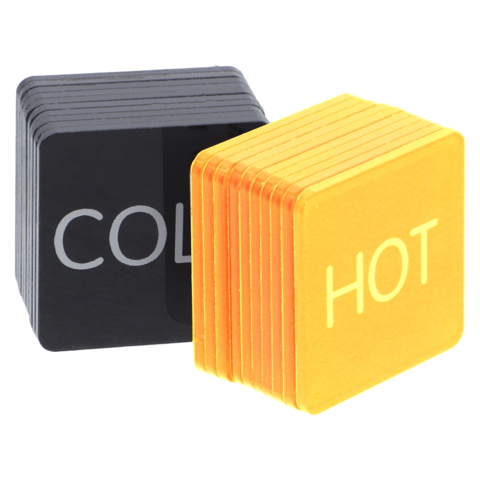 Raindrops Acrylic Hot Cold Water Indicator Labels for Toilets Self ...