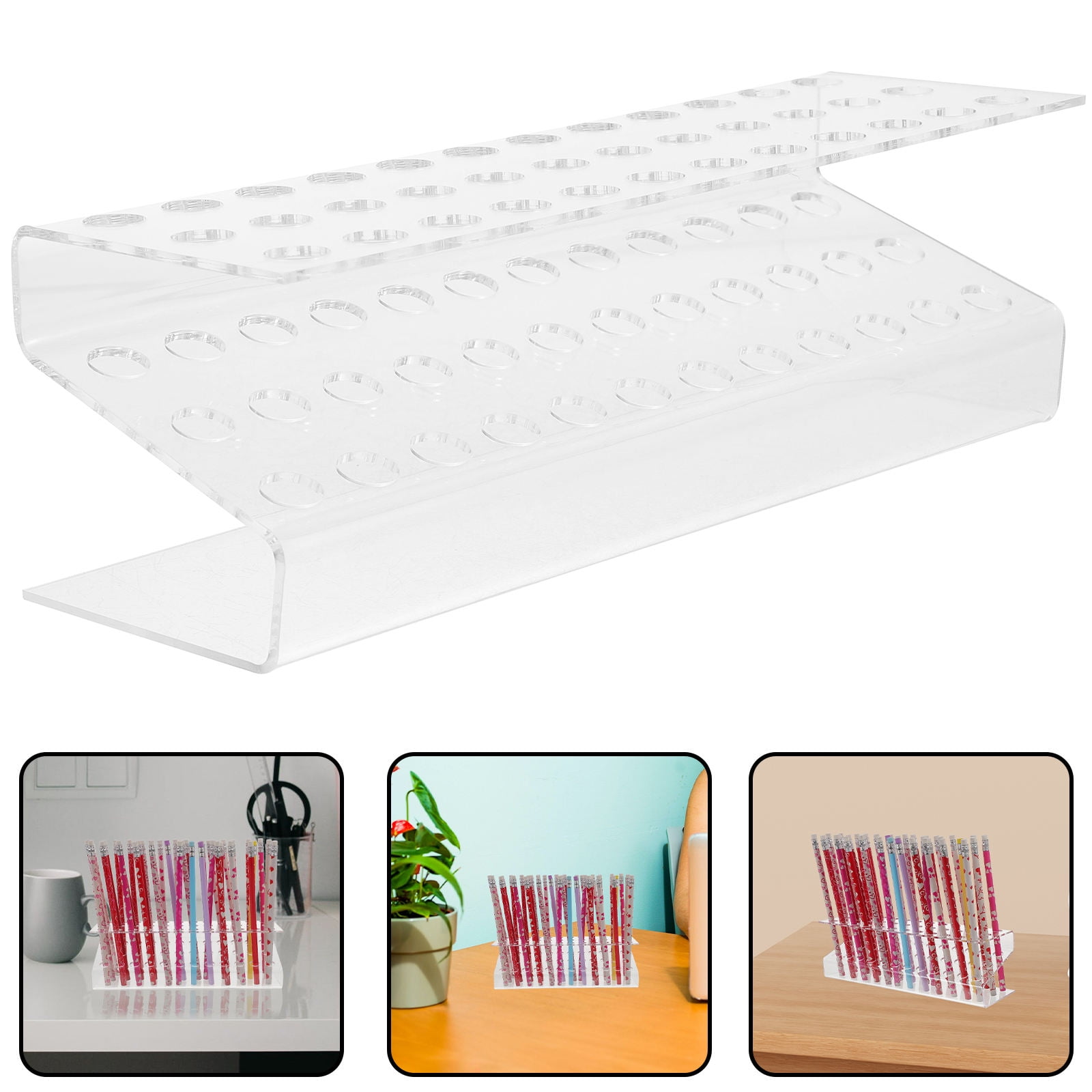 Raindrops Acrylic Pen Holder Display Monitor Stand Transparent Drawer ...