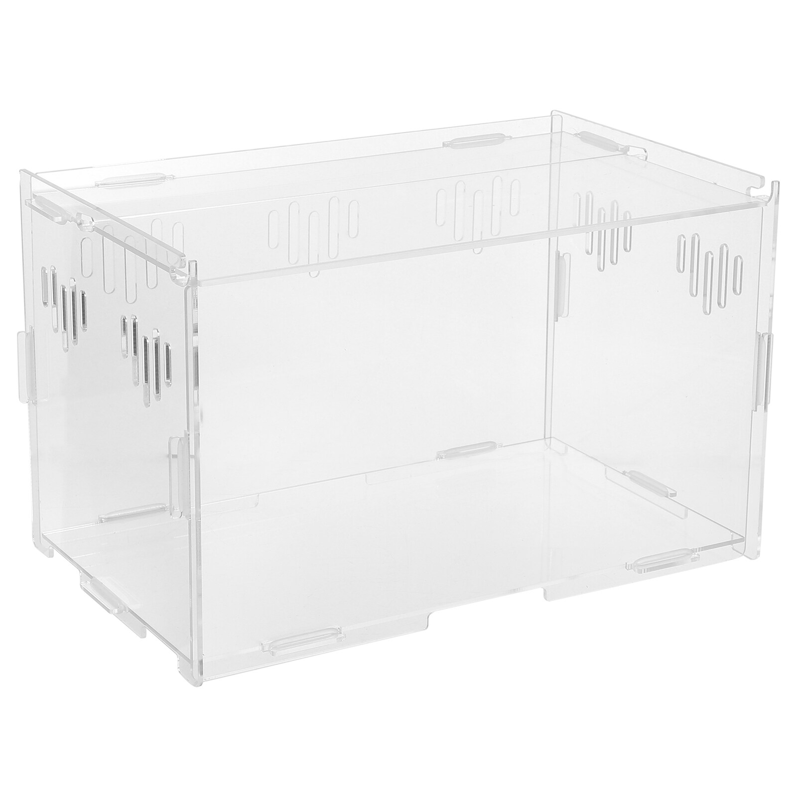 Raindrops Acrylic Reptile Box Aquarium Clear Container Thermostat ...