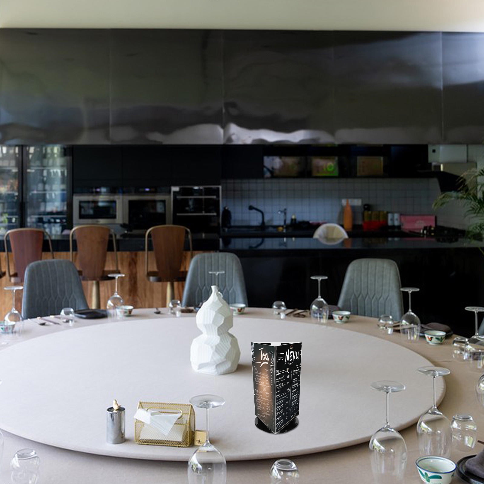 Raindrops Acrylic Sign Holder Rotatable Restaurants Menu Display Stand ...