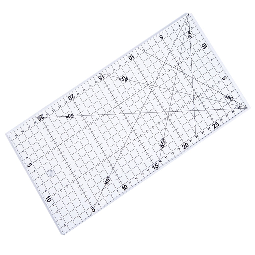 Raindrops Acrylic Square Ruler Accurate Scale Thin Clear Lines for ...