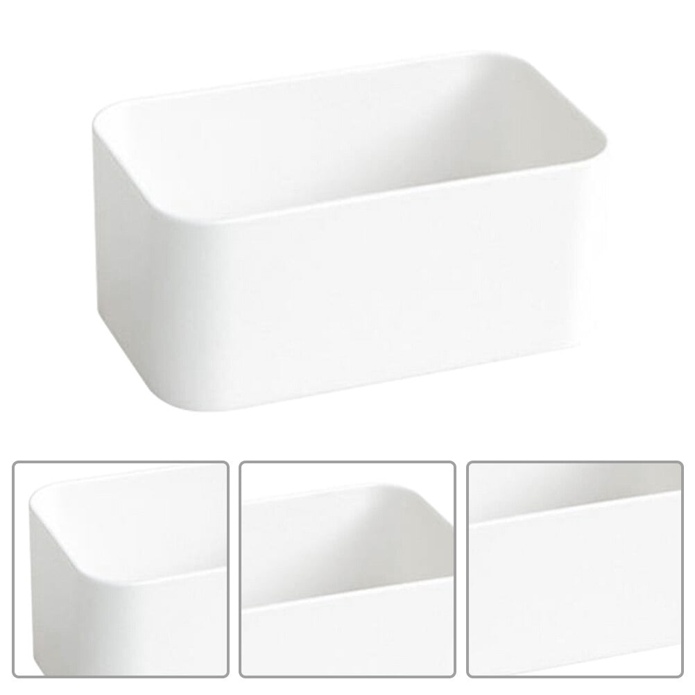 Raindrops Adhesive Remote Control Storage Box 3Pcs White Rectangular ...