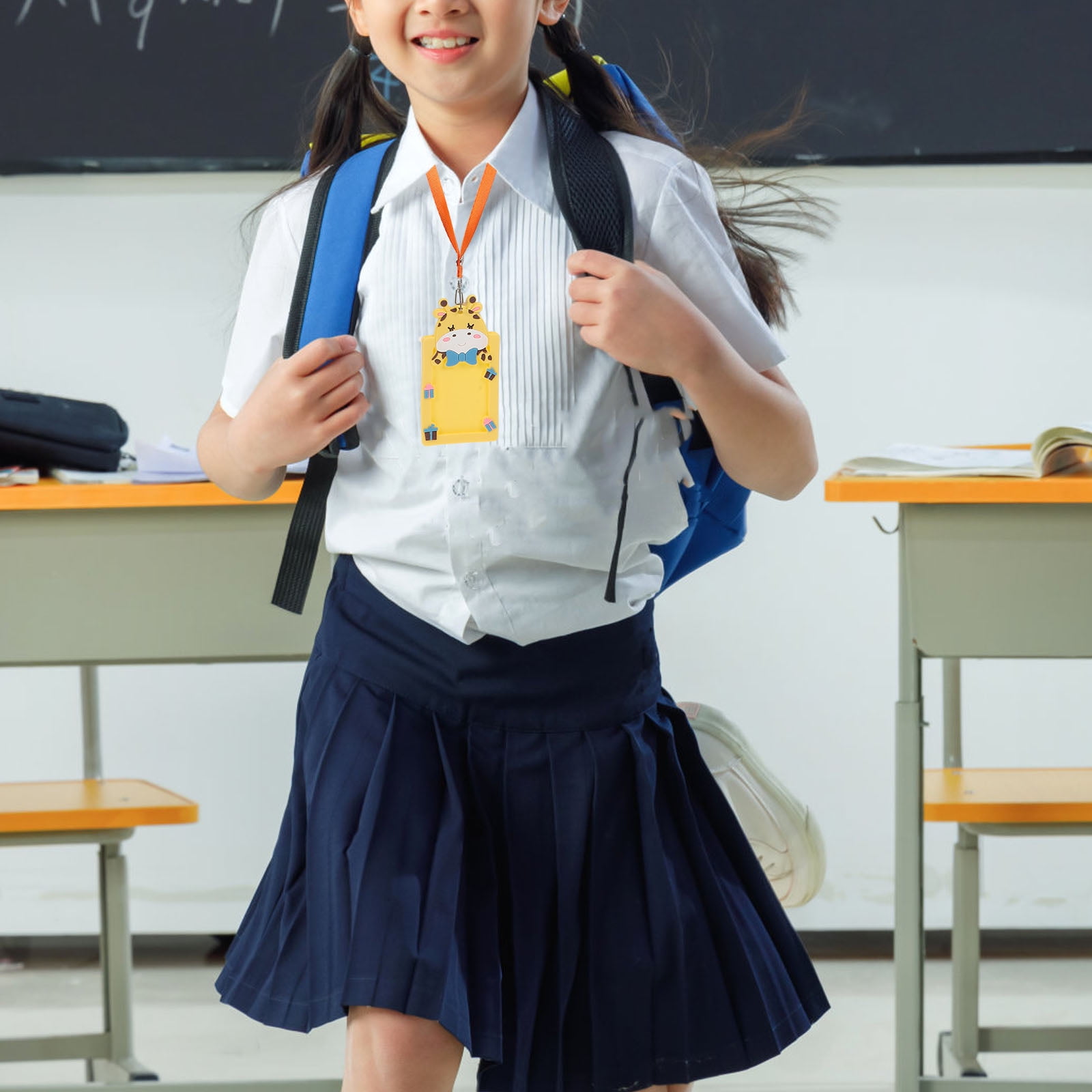 Raindrops ID Card Holder For Credit Cards Vertical Badge Holder PVC ...