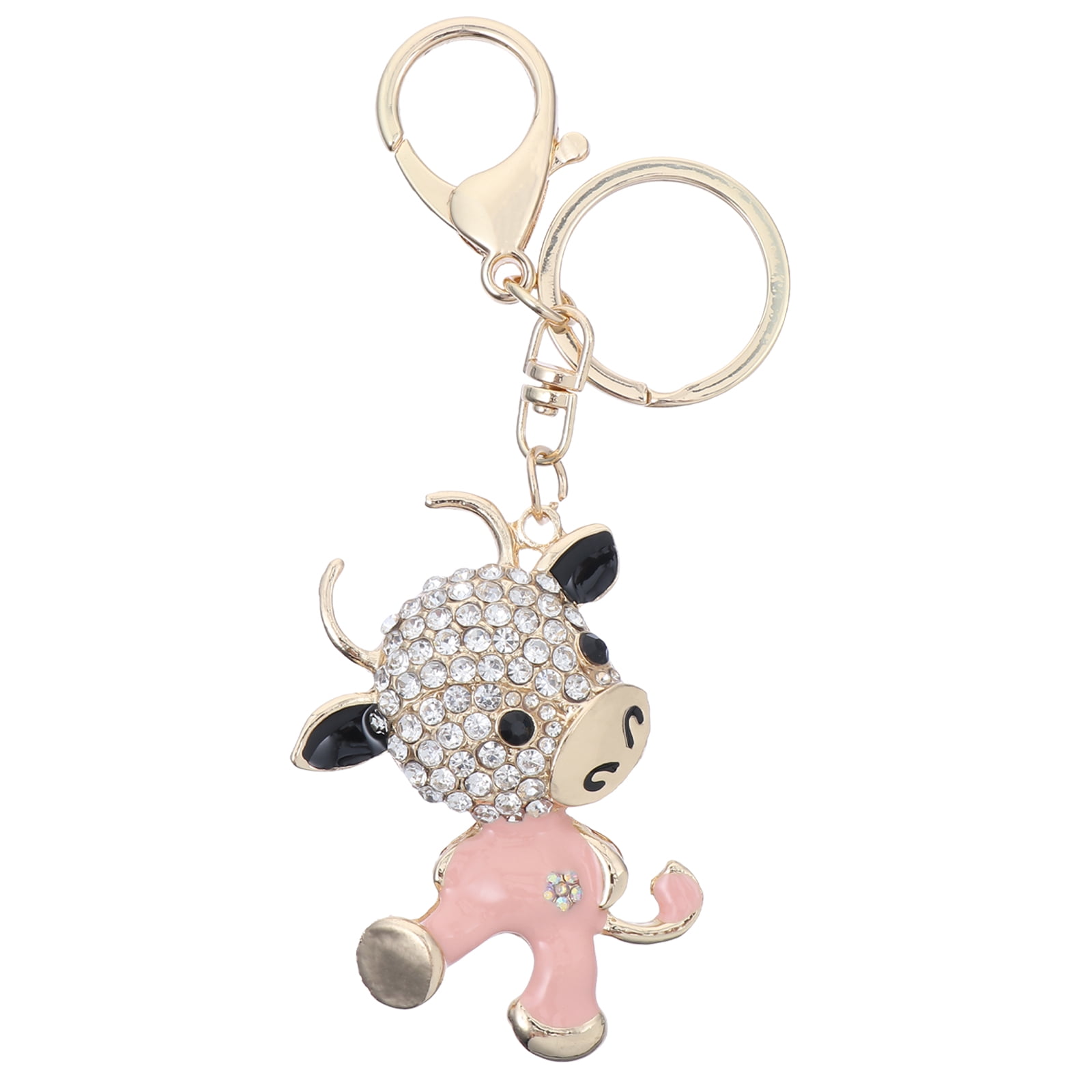 Raindrops Adorable Cartoon Cow Keychain with Exquisite Metal ...