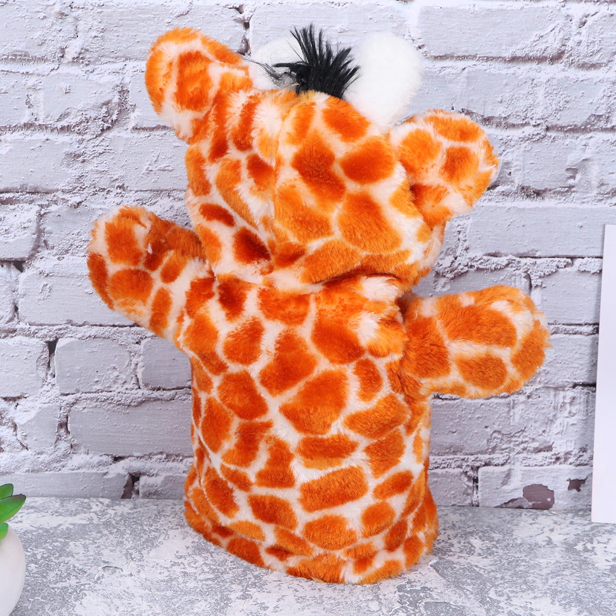 Raindrops Adorable Cartoon Giraffe Plush Hand Puppet for Kids Playing ...