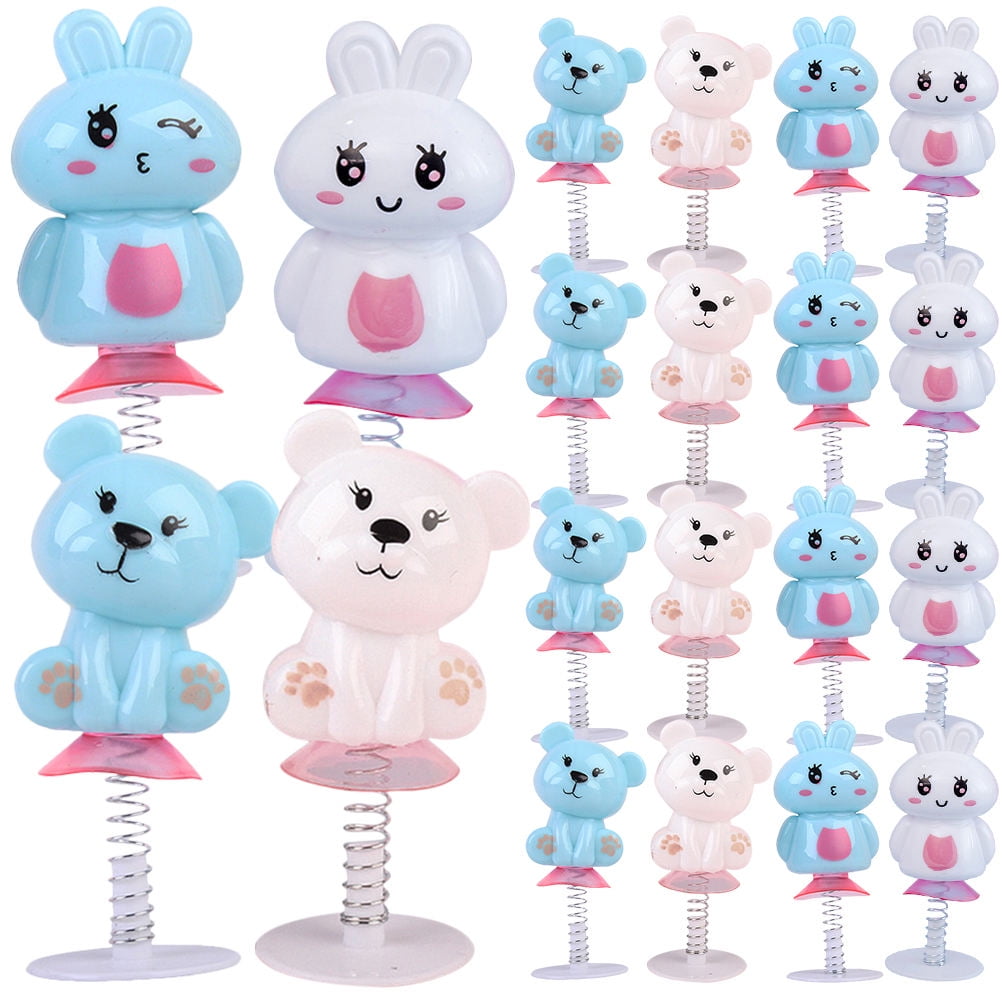 Raindrops Adorable Cartoon Rabbit Bear Jumping Toys with Spring Design ...
