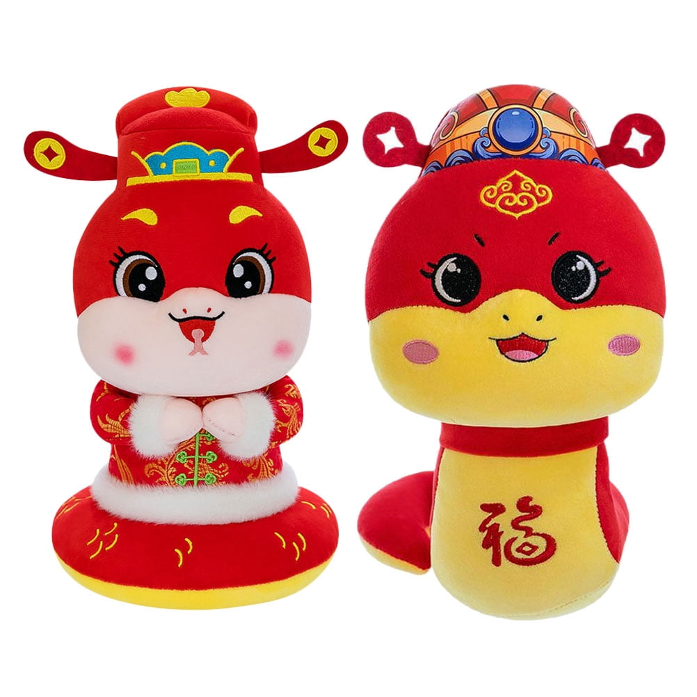 Raindrops Adorable Stuffed Animal Snake Plush Toy for Kids in Red Color ...