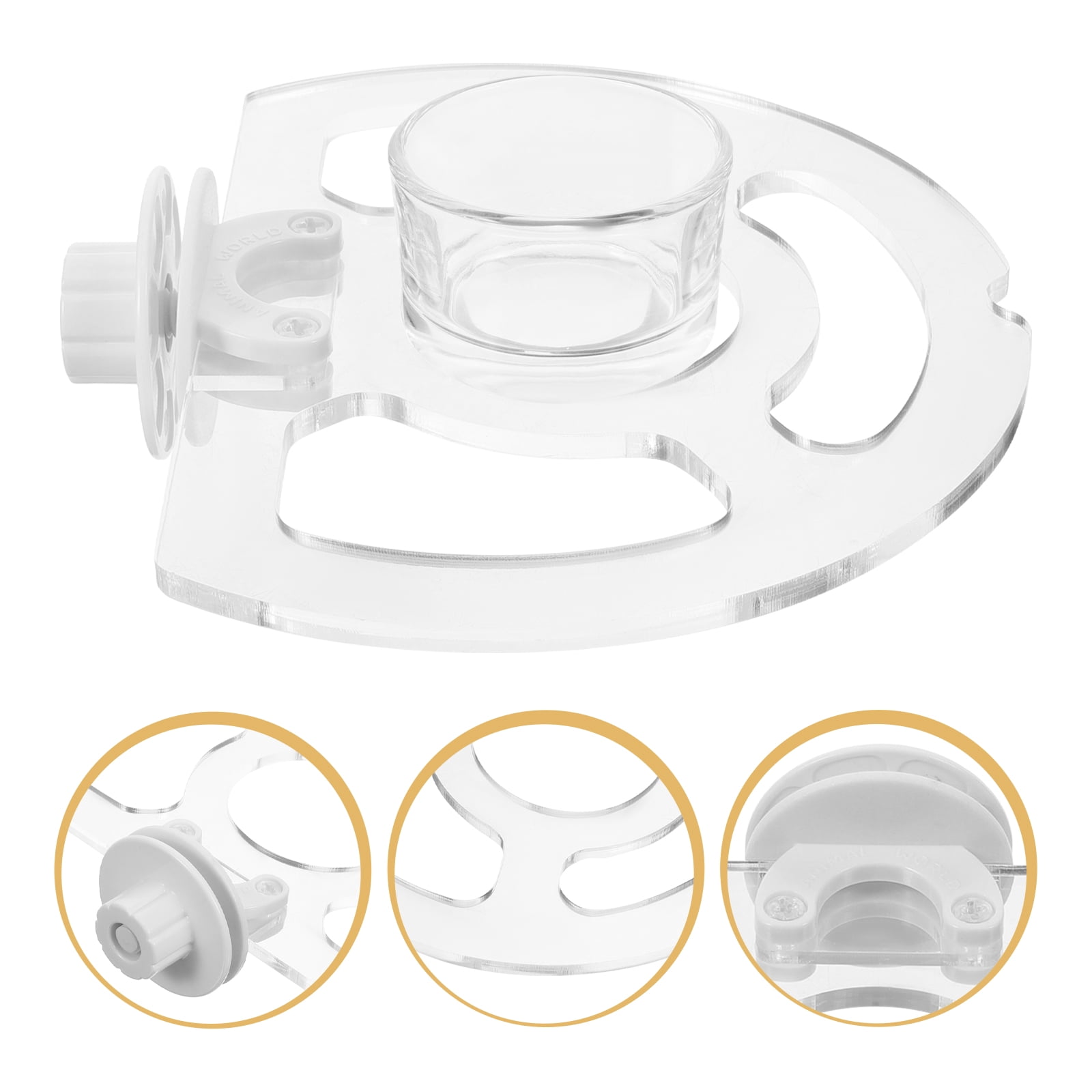 Acrylic Bird Platform with Feeding Cup for Pet Use Transparent Safe and ...