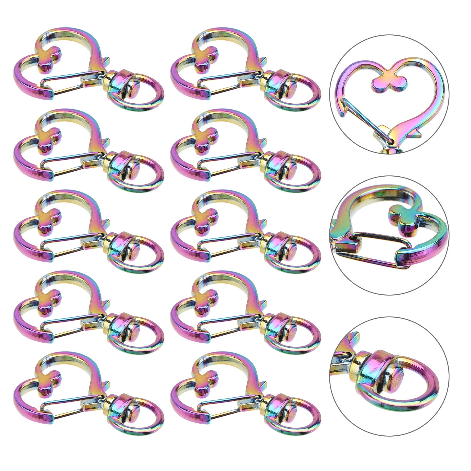 Raindrops Alloy Heart Shape Key Chain Multi Color for Decoration with ...
