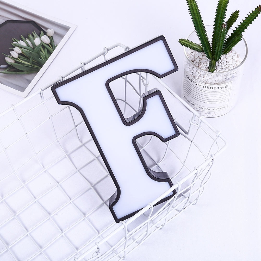 Raindrops Alphabet F Shaped LED Letter Light for Bedroom Wall Decor ...