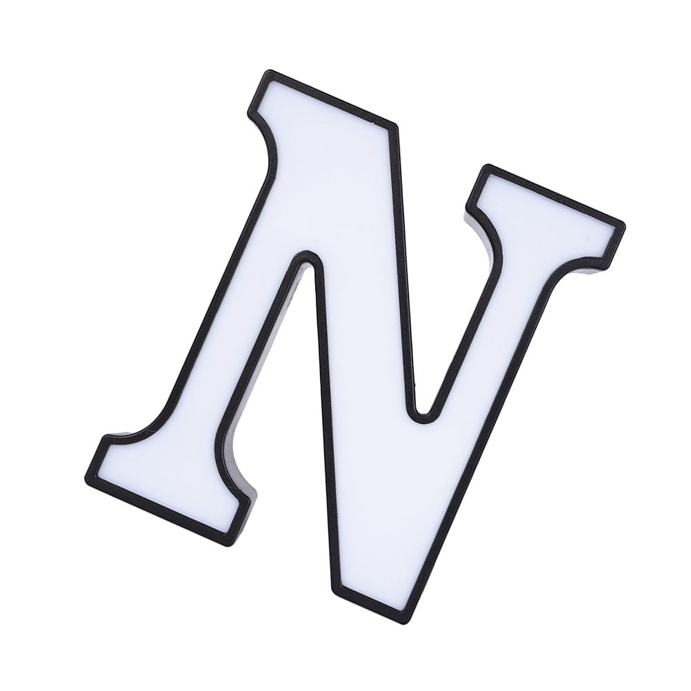 Raindrops Alphabet N Shaped LED Letter Lights Plastic White for Bedroom ...