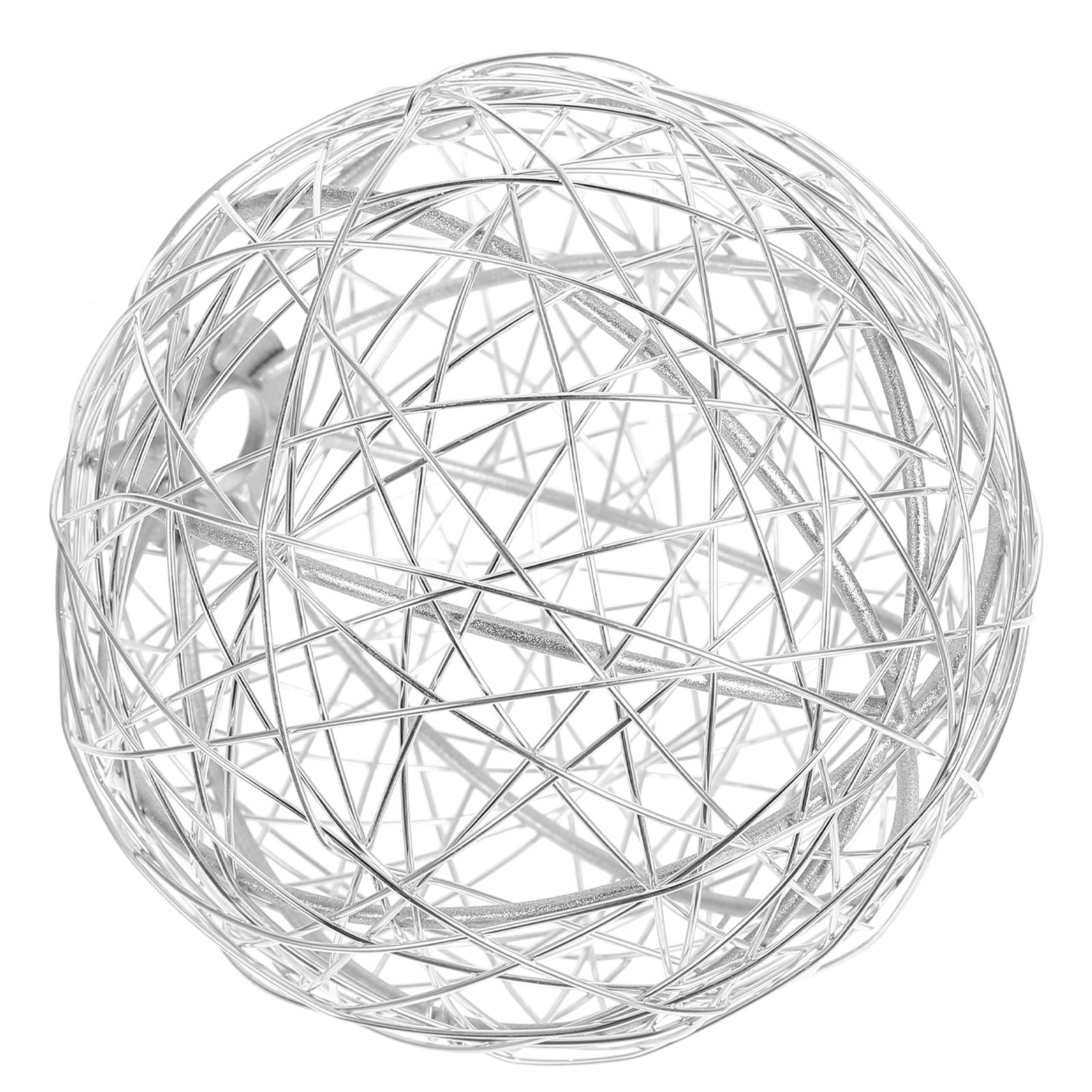 Raindrops Aluminum Wire Ball Lampshade G4 Plug-In Round Iron Cage Light ...