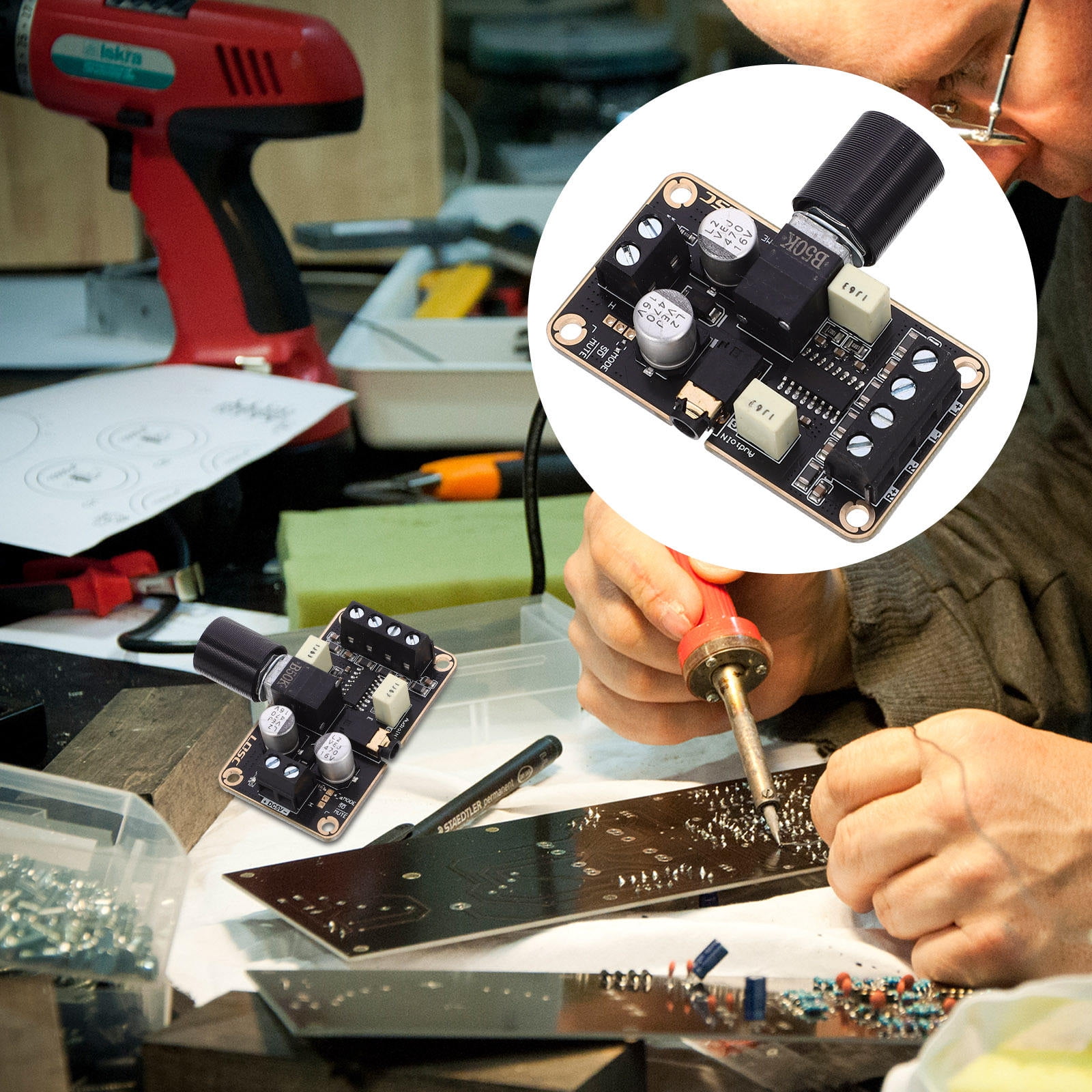 Raindrops Amplifier Board Amplifier Module Double Channels Audio ...