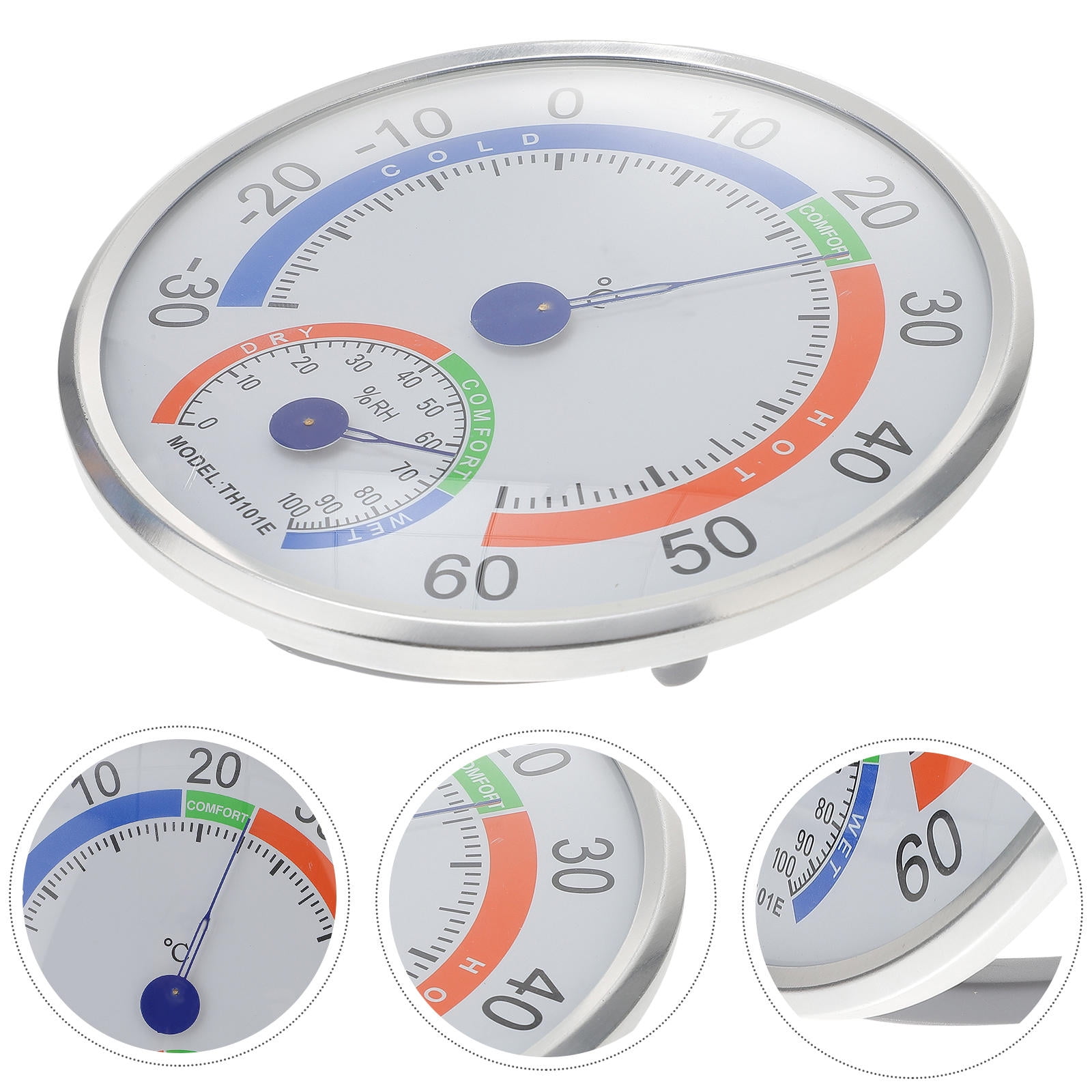 Raindrops Analog Humidity Temperature Meter with Clear Easy to Read ...