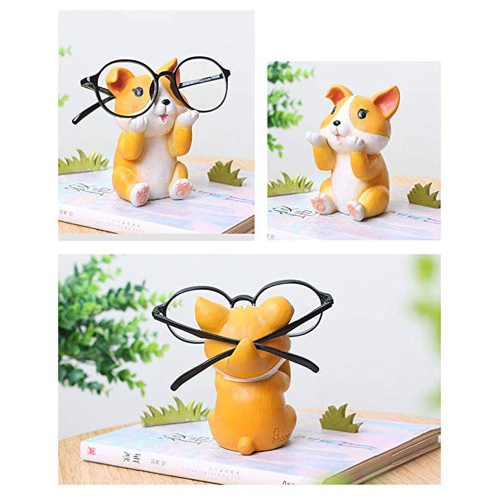 Raindrops Animal Corgi Shape Figurine Kawaii Resin Eyeglass Holder ...