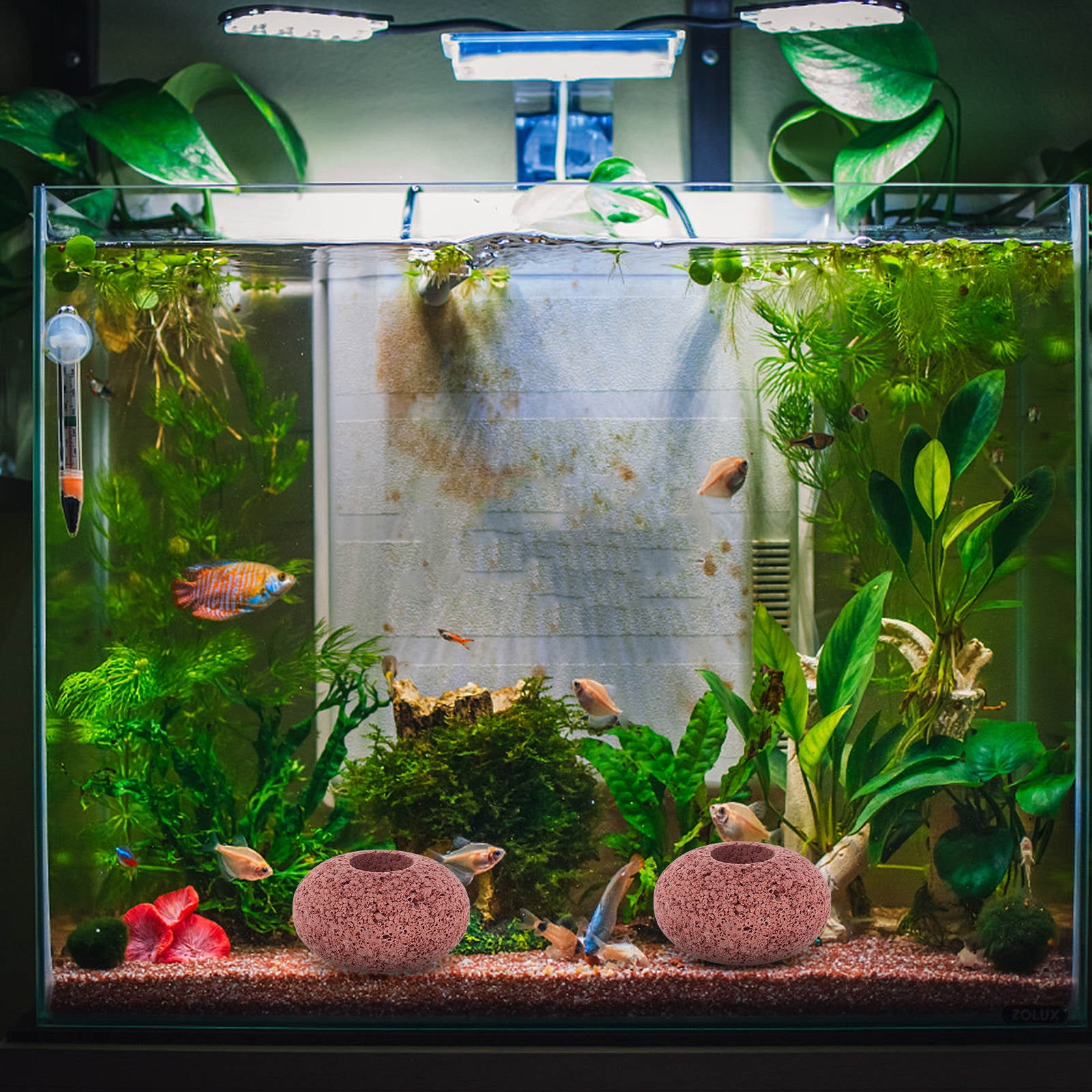 Raindrops Aquarium Volcanic Rock Decor for Fish Tank Landscape 6 Pieces ...