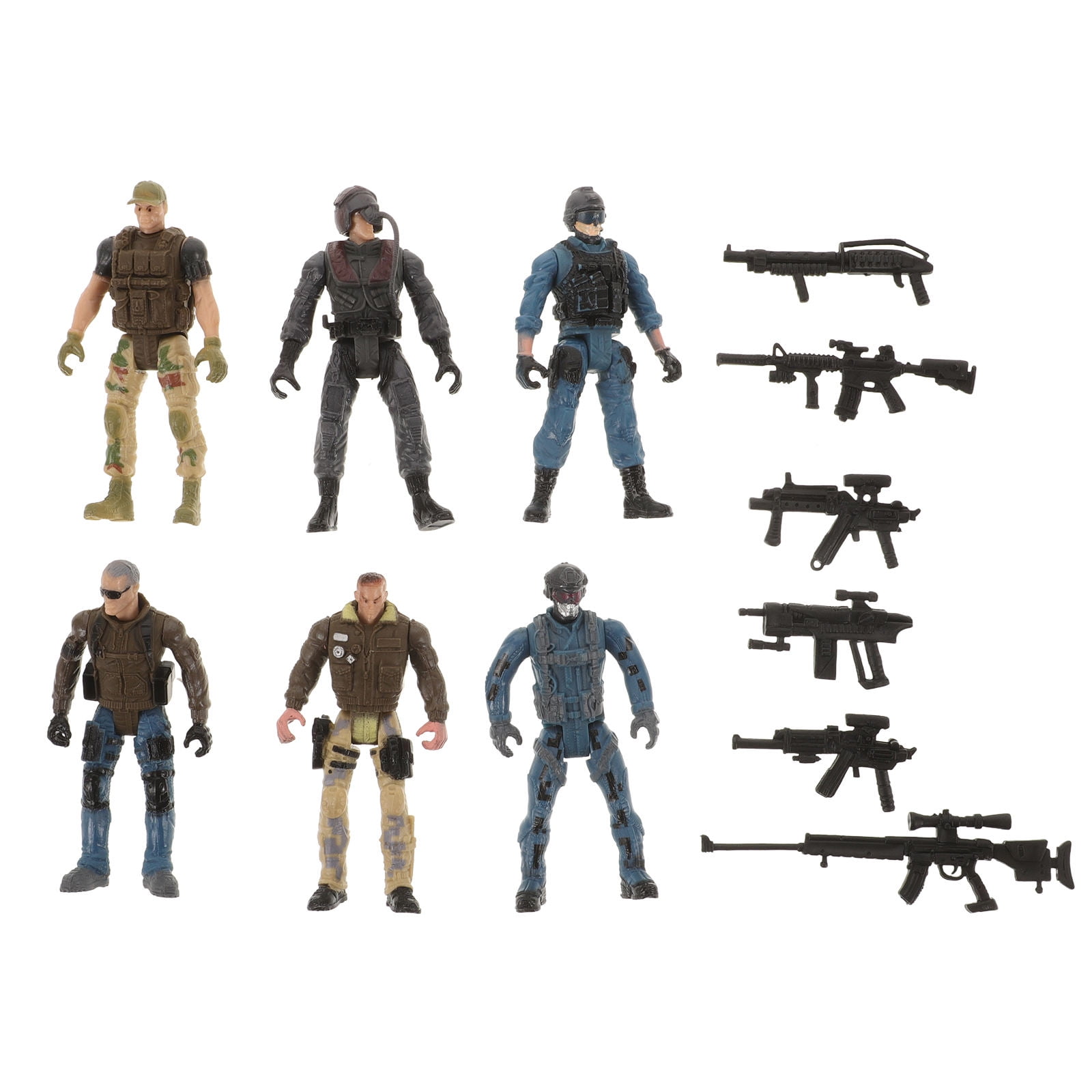 Raindrops Army Men Action Figures Playset for Games Plastic 6pcs ...