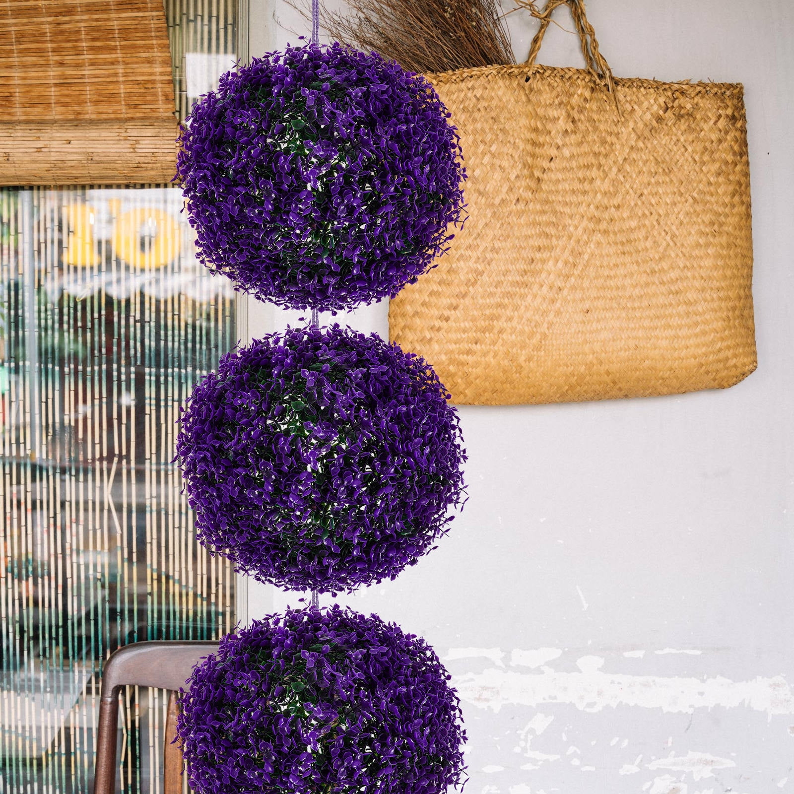Raindrops Artificial Grass Ball DIY Eucalyptus Leaf Balls Faux Plants ...