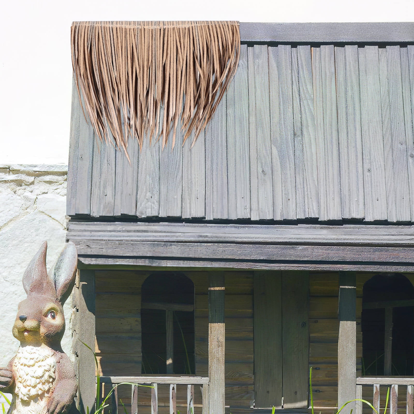 Raindrops Artificial Grass Roof Thatch Realistic Plastic Thatch Roof ...