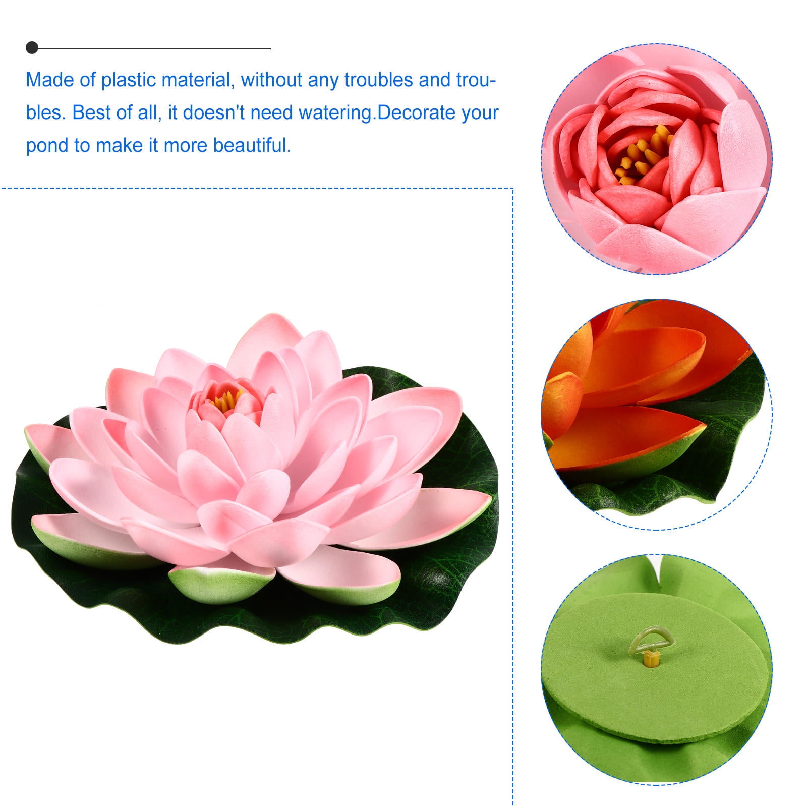 Raindrops Artificial Lotus Flowers with Simulation Leaves in Assorted ...
