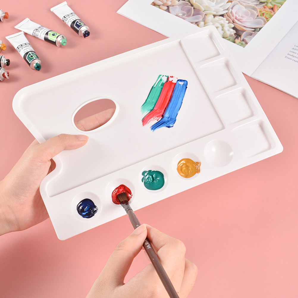 Raindrops Artists Pigment Trays White Plastic Drawing Aid Watercolor ...