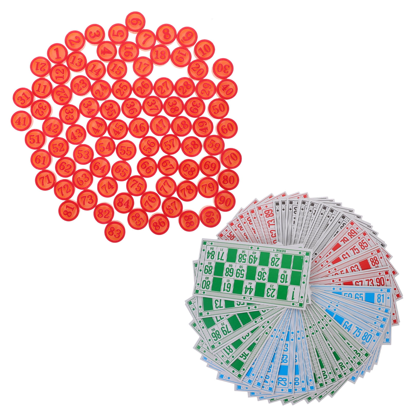 Raindrops Assorted Bingo Game Set with Plastic and Paper Cards for Fun ...