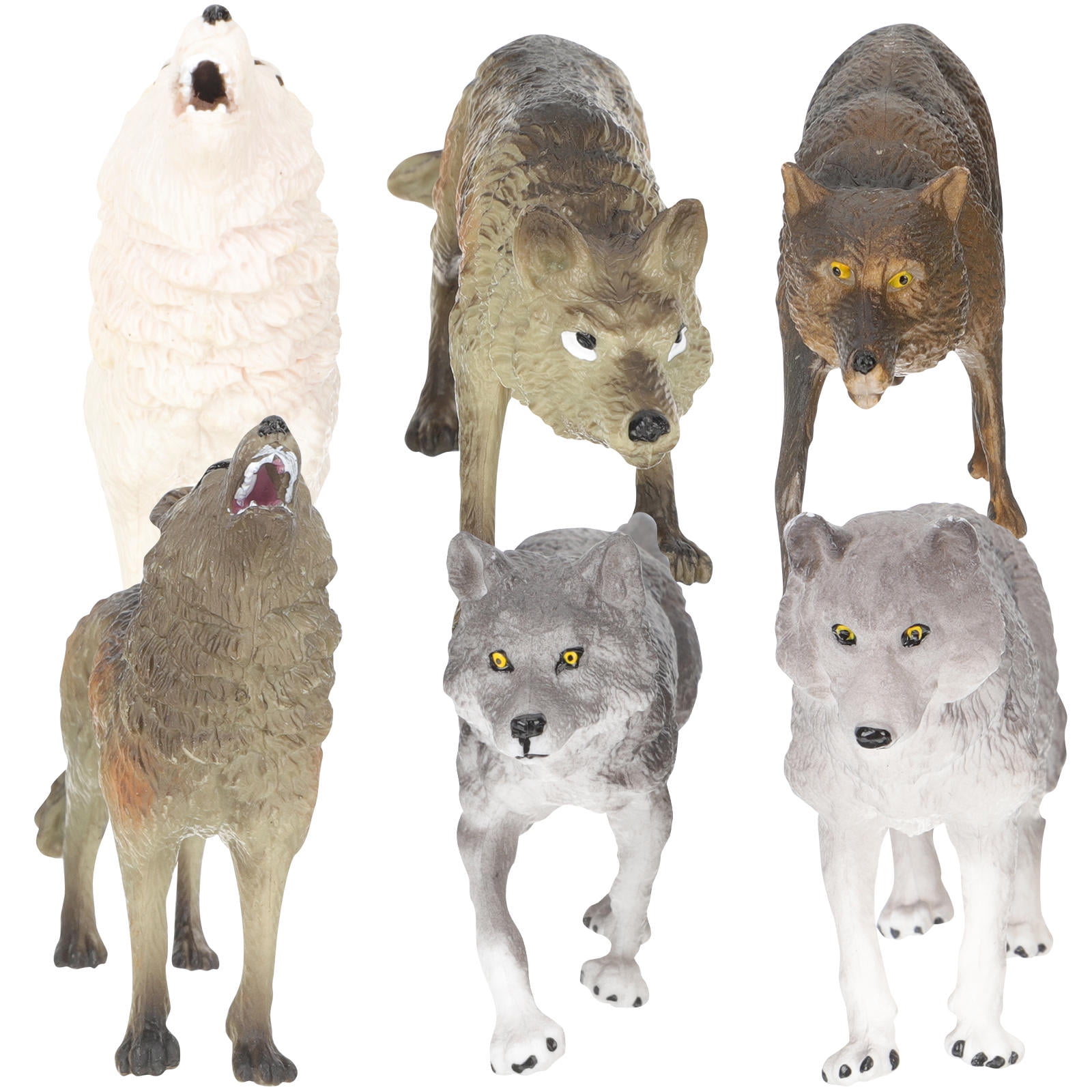 SHOWERORO Children Animal Figurines Abs Assorted Color 7Pcs 4.7x2.2x1 ...