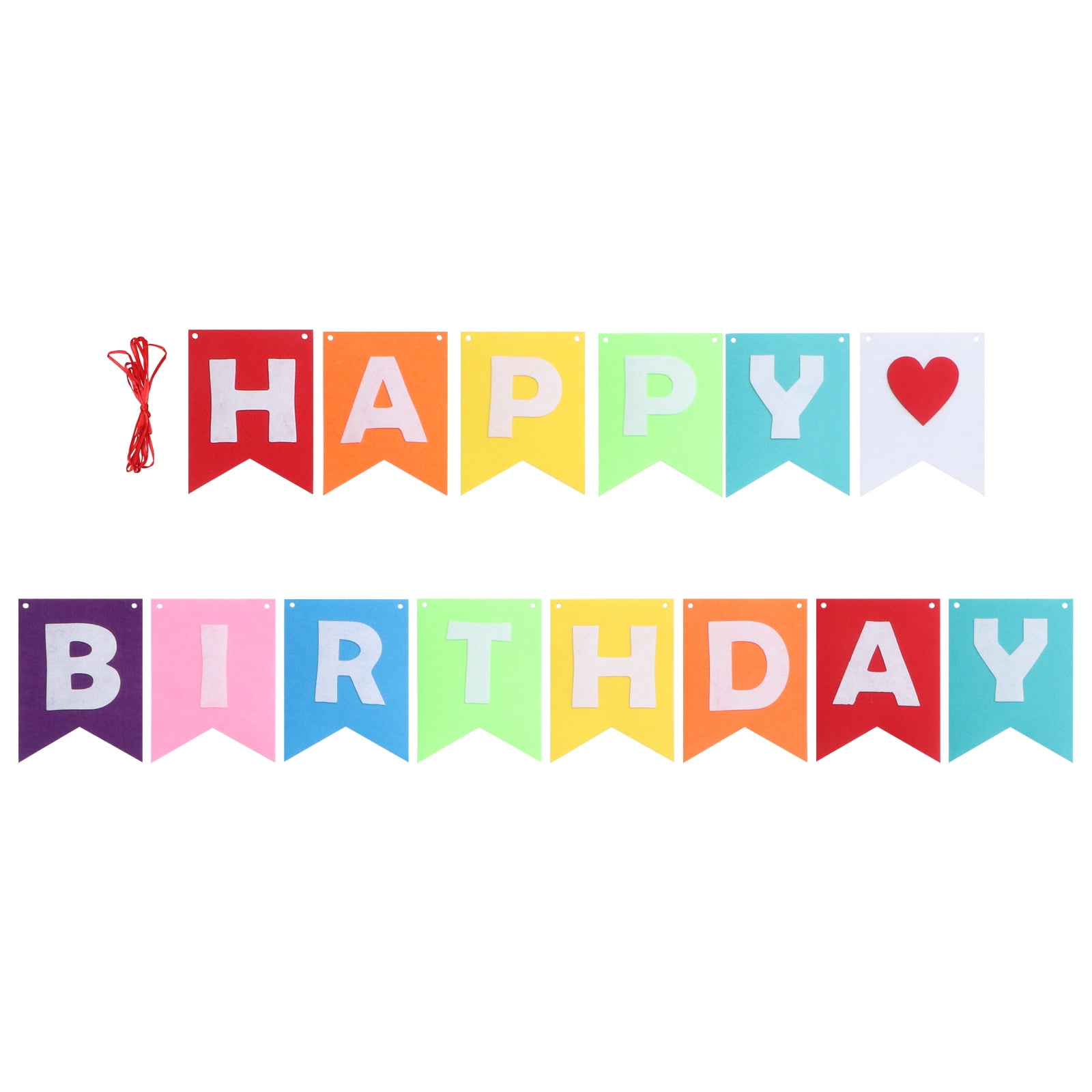 Raindrops Assorted Color Birthday Banner with Adjustable Flags for ...