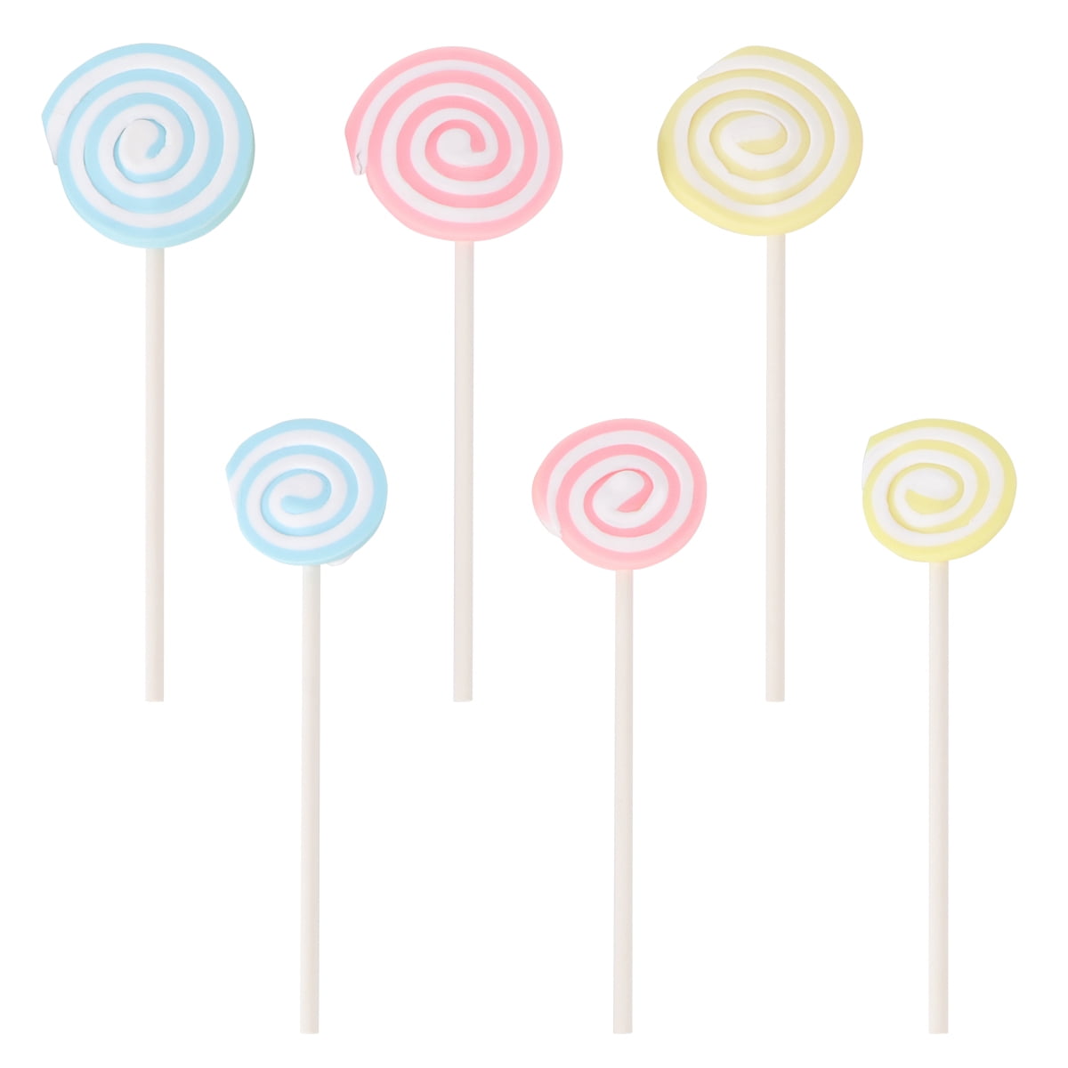 DEMACRIO Lollipop Styled Cake Insert Assorted Color 6Pcs 1.57X1.57X1 ...