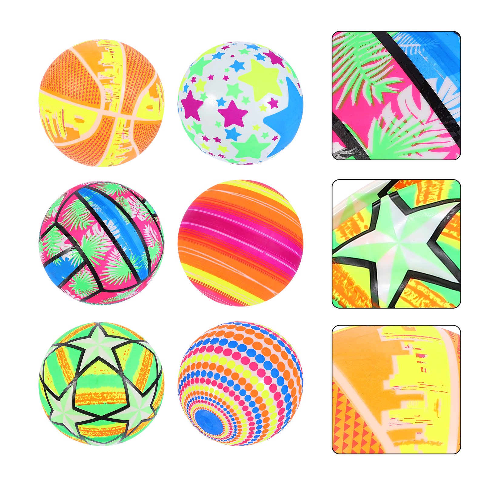 Raindrops Assorted Color Inflatable Beach Balls for Kids Made of PVC ...
