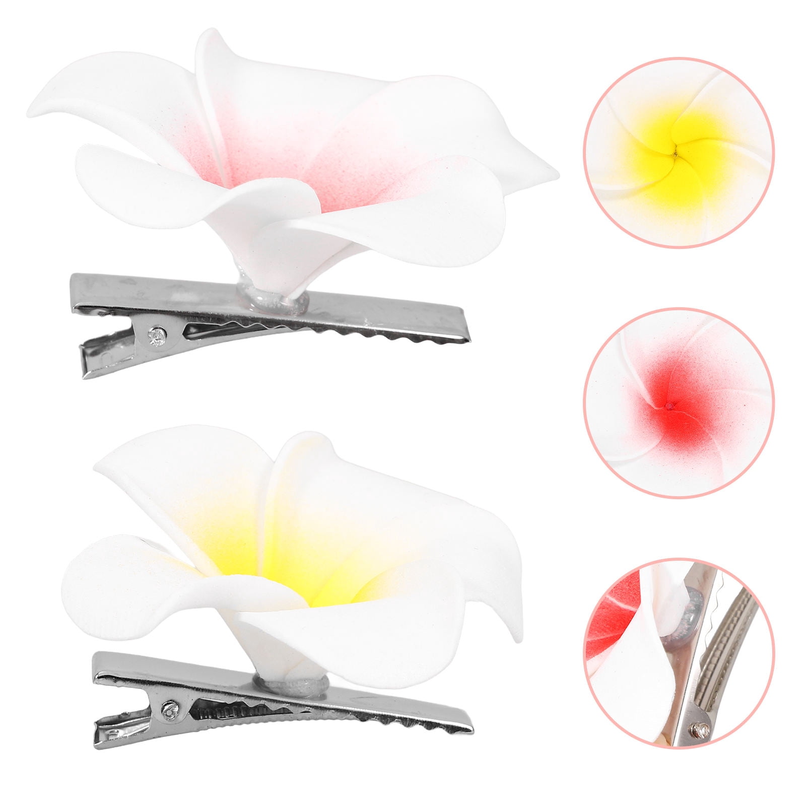 Raindrops Assorted Color PE Flower Hair Clips for Girls with Resistance ...