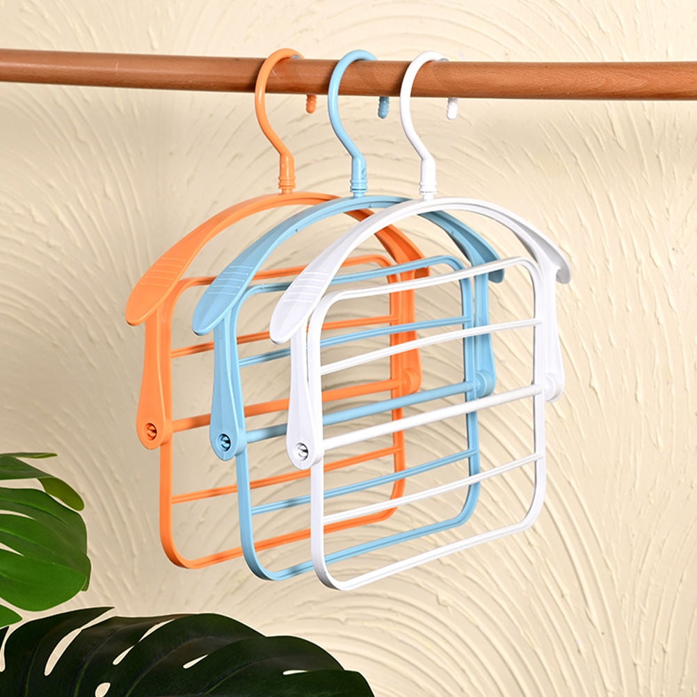 Raindrops Assorted Color PP Pants Hangers for Home Use Space Saving ...