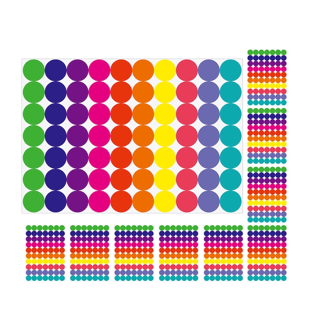 Raindrops Assorted Color Removable Dot Stickers for Office Inventory ...