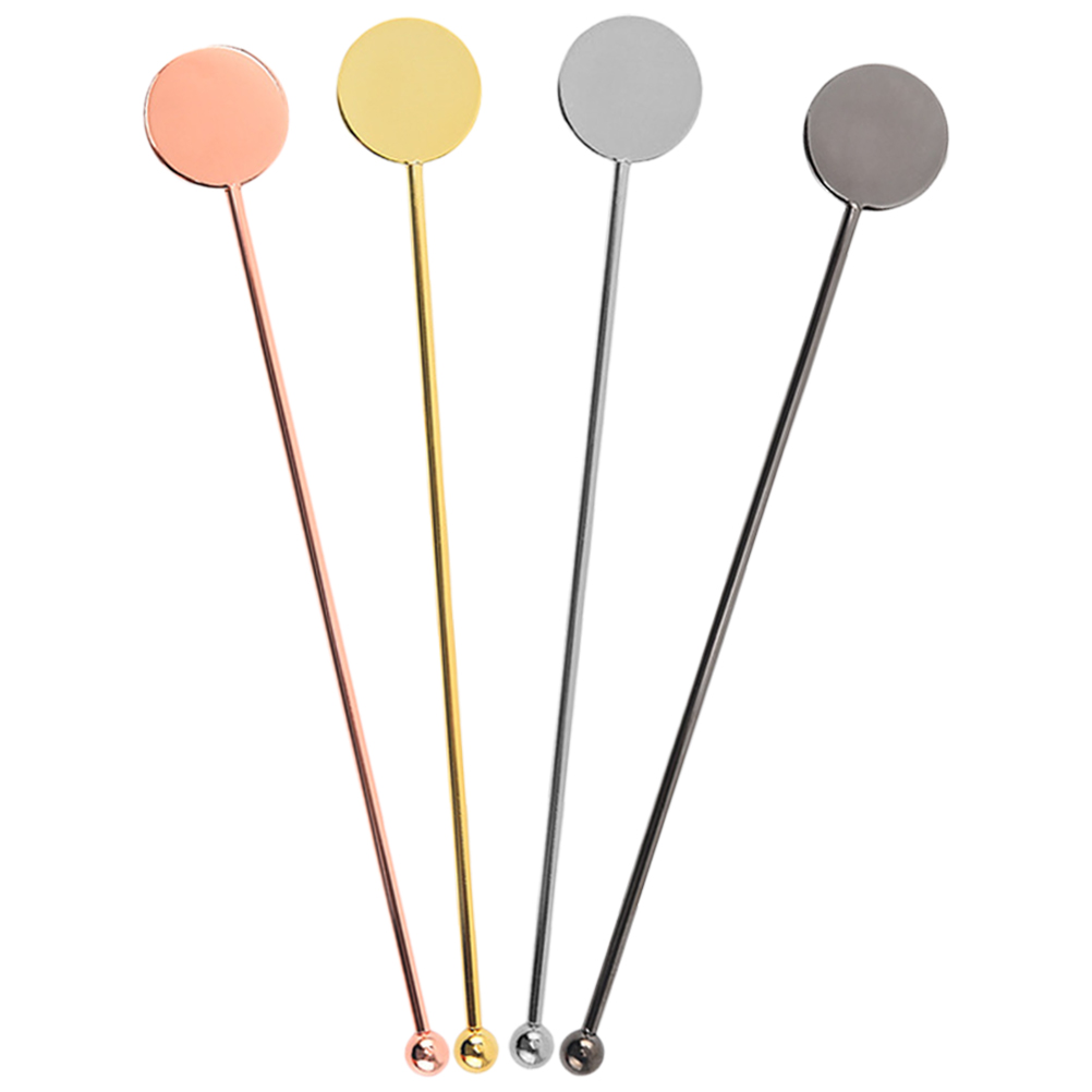 Raindrops Assorted Color Stainless Steel Coffee Stir Sticks Reusable ...