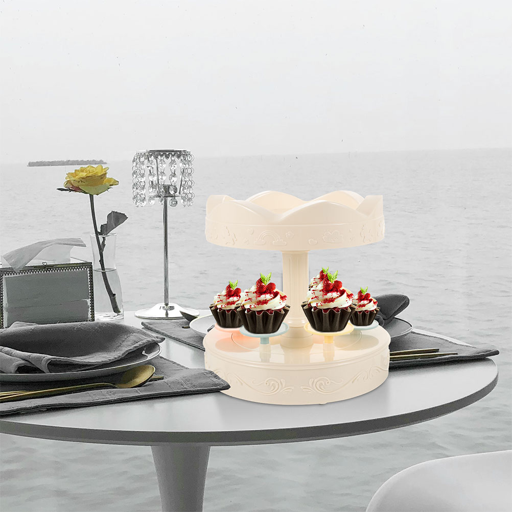 Raindrops Automatic Rotating Dessert Table Cake Macaron Display Rack ...