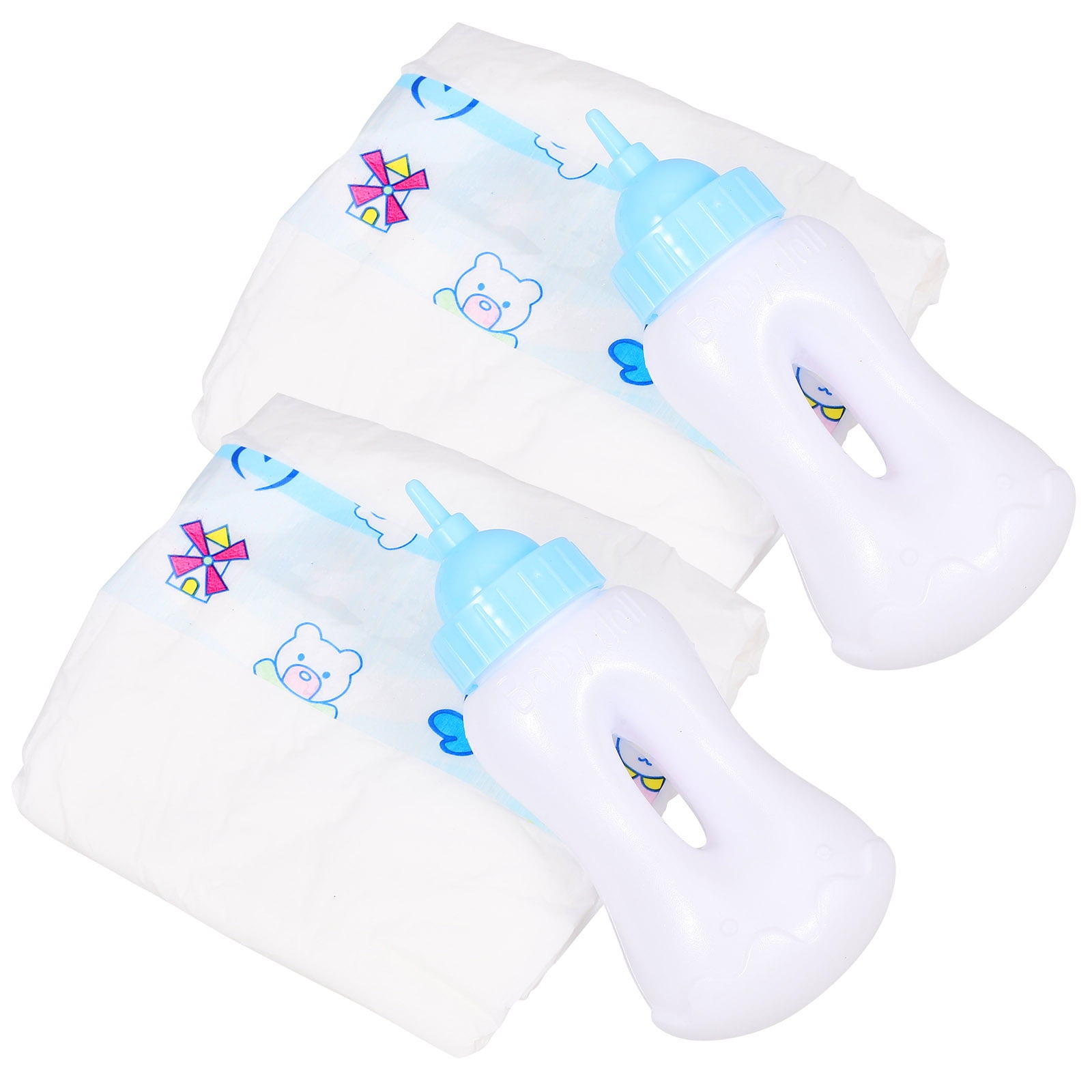 Raindrops Baby Doll Milk Bottles for Pretend Play Diaper Small Feed ...